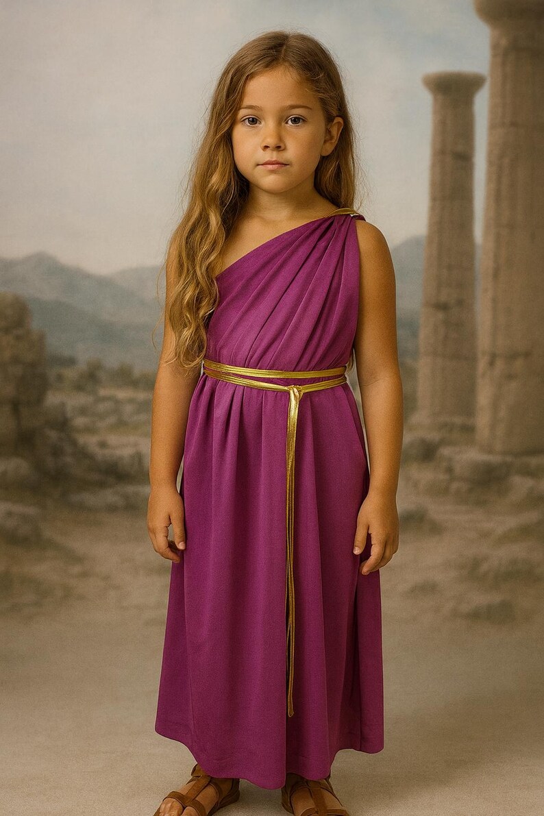 Kids Greek Goddess Toga Gold Halloween Costume Greek Mythology - Etsy
