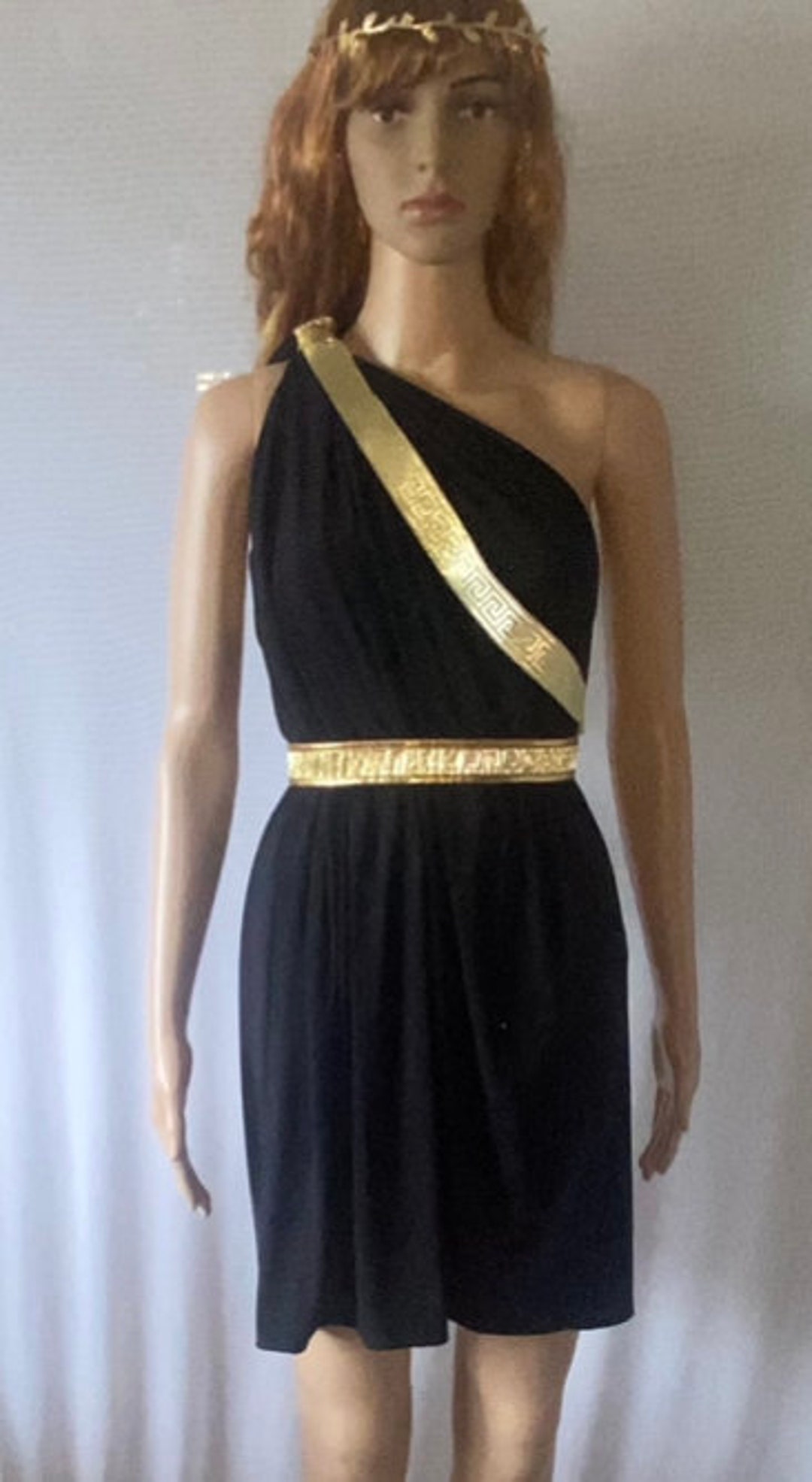 Ancient Greek God Goddess Toga Costume Aphrodite Gown Gold Halloween Costume Etsy