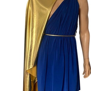 Greek God Hooded Cape – Ancient Mythology Costume Cloak With Gold Trim ...