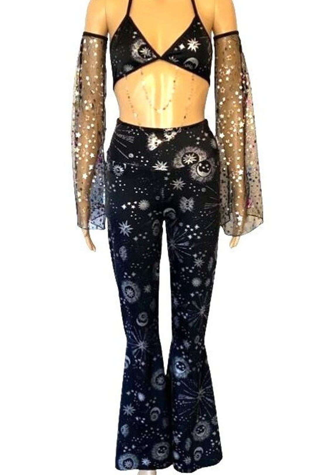 Stars and Moons Galaxy Celestial Rave Festival Outfit Pieces - Etsy