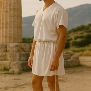 Men’s Greek Goddess Tunic Gold Halloween Costume - Etsy