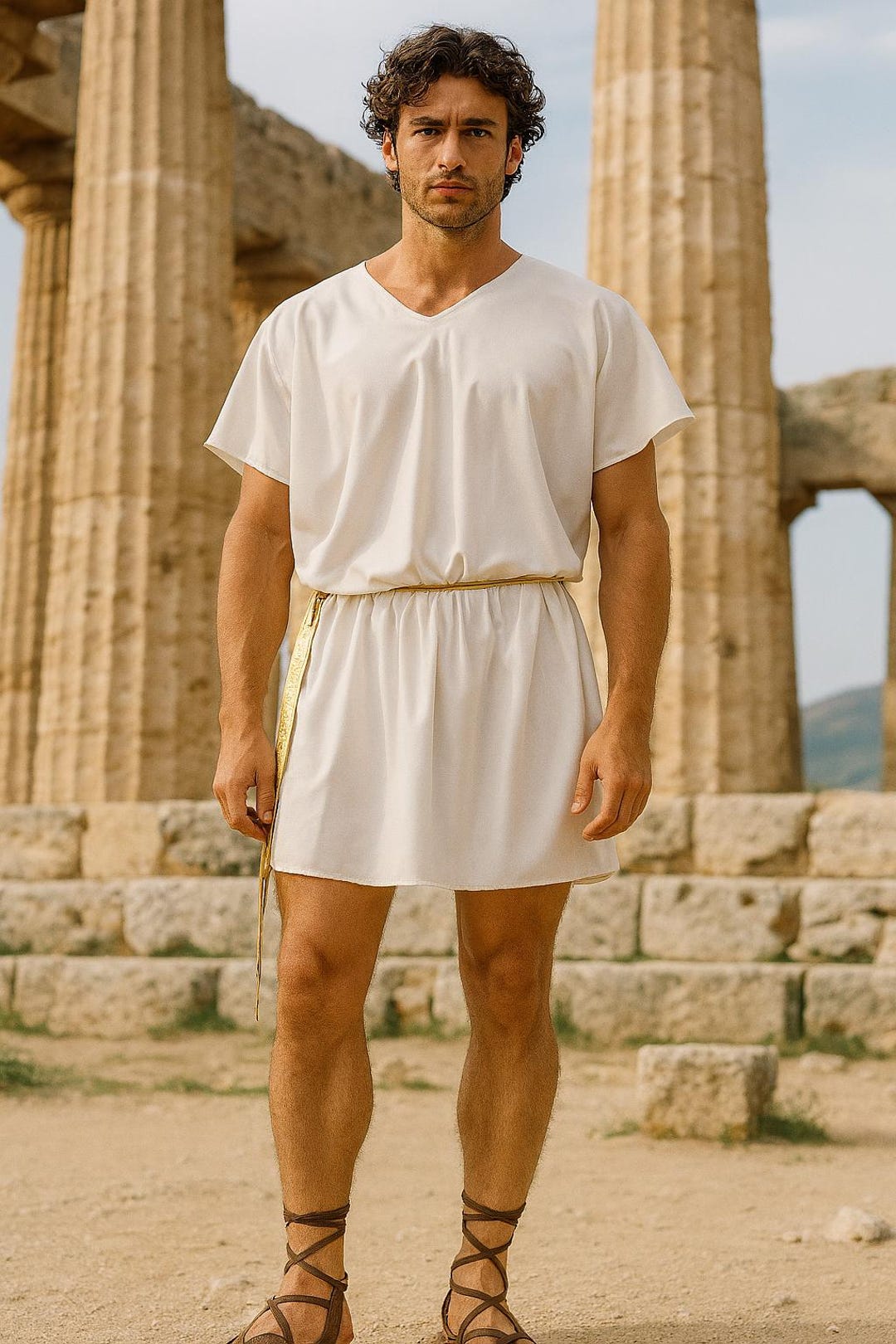 Men’s Greek Goddess Tunic Gold Halloween Costume - Etsy