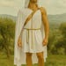 Greek God Hooded Cape – Ancient Mythology Costume Cloak With Gold Trim ...