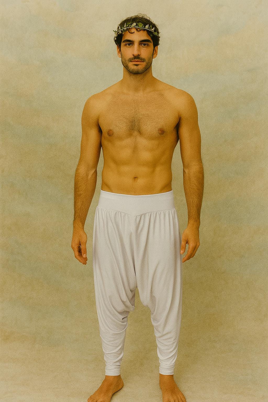 Men’s Greek Toga Costume – Ancient Rome & Greek God Outfit Laurel Crown ...