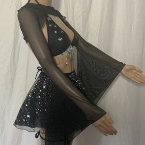 Rave Shrug Arm Warmer Sleeves Bell Sleeves. Shrug Only. Stars Dancewear ...