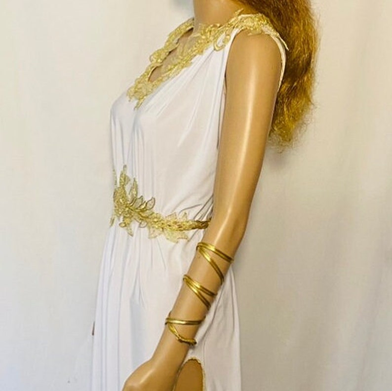 Greek Goddess Tunic Dress: Aphrodite Costume With Gold Leaf Belt - Etsy