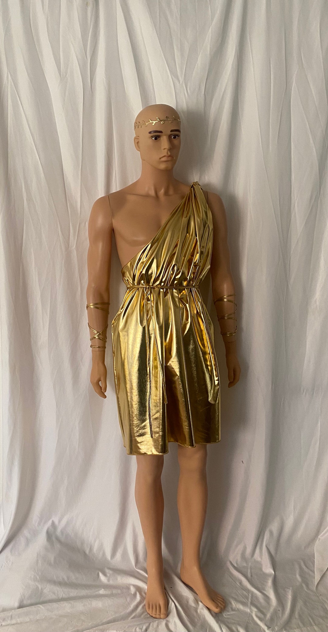 Men’s Greek Goddess Toga Gold Halloween Costume - Etsy Canada