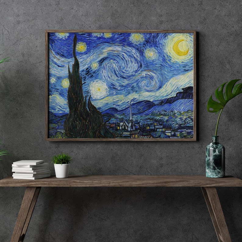 The Starry Night Painting Art Reproduction - Digital Download Print ...