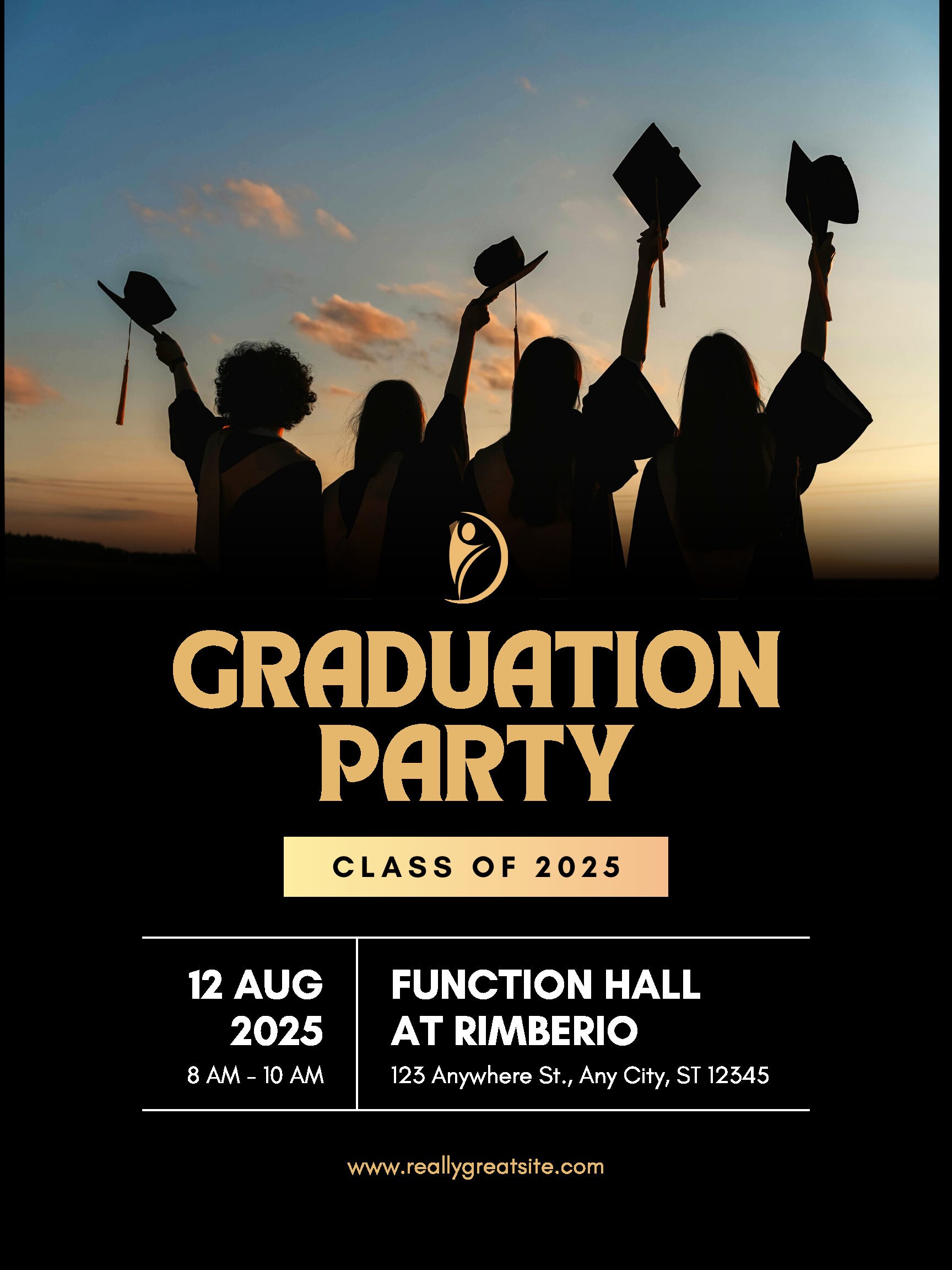 Black and Yellow Simple Graduation Card - Etsy