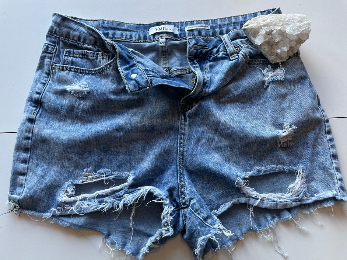 Embroidered Jean Shorts - Etsy