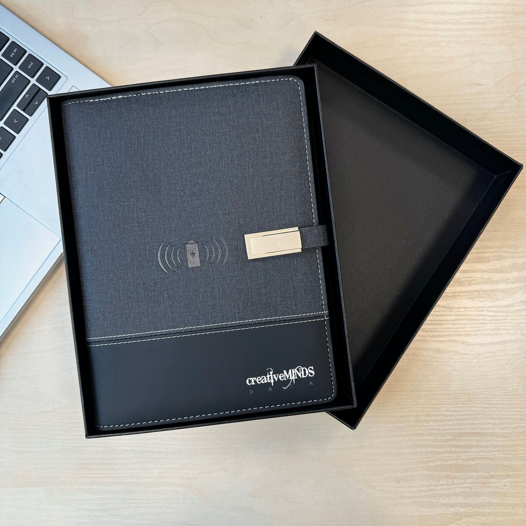 Personalized A5 Smart Notebook With Wireless Charger & Flash Drive - Etsy