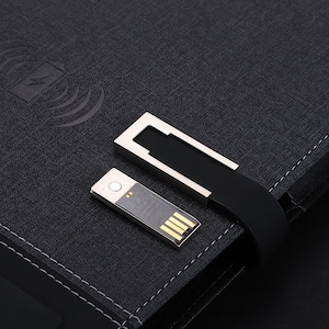 Wireless Charger Notebook With Company Logo Corporate Gifts, Branded A5 ...