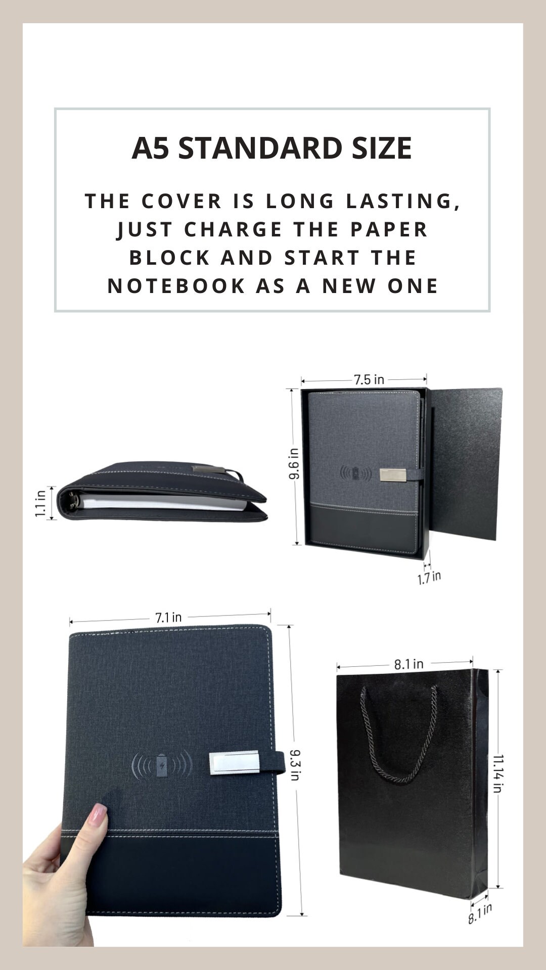 Personalized Lawyers Gift, Smart Notebook With Wireless Charger, Custom ...