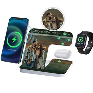 Personalized Charging Station,custom Gift, Gift for Him, Personalized ...