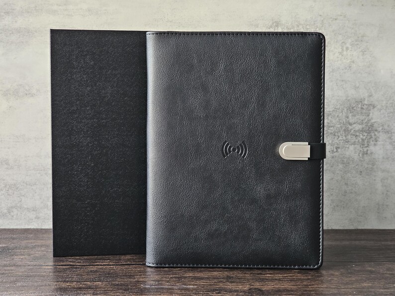 Wireless Charger Notebook With Company Logo Corporate Gifts, Branded A5 ...