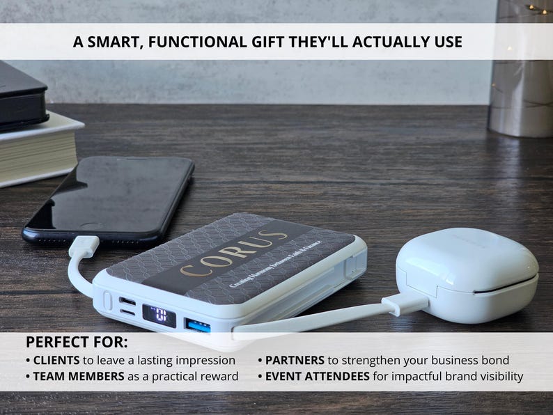 Magnetic Custom Power Bank Company Logo Corporate Gifts Engraved ...