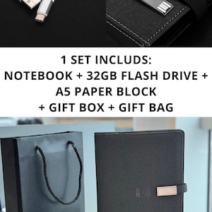 Personalized Smart Notebook, Wireless Charging Notebook Diary, Custom ...