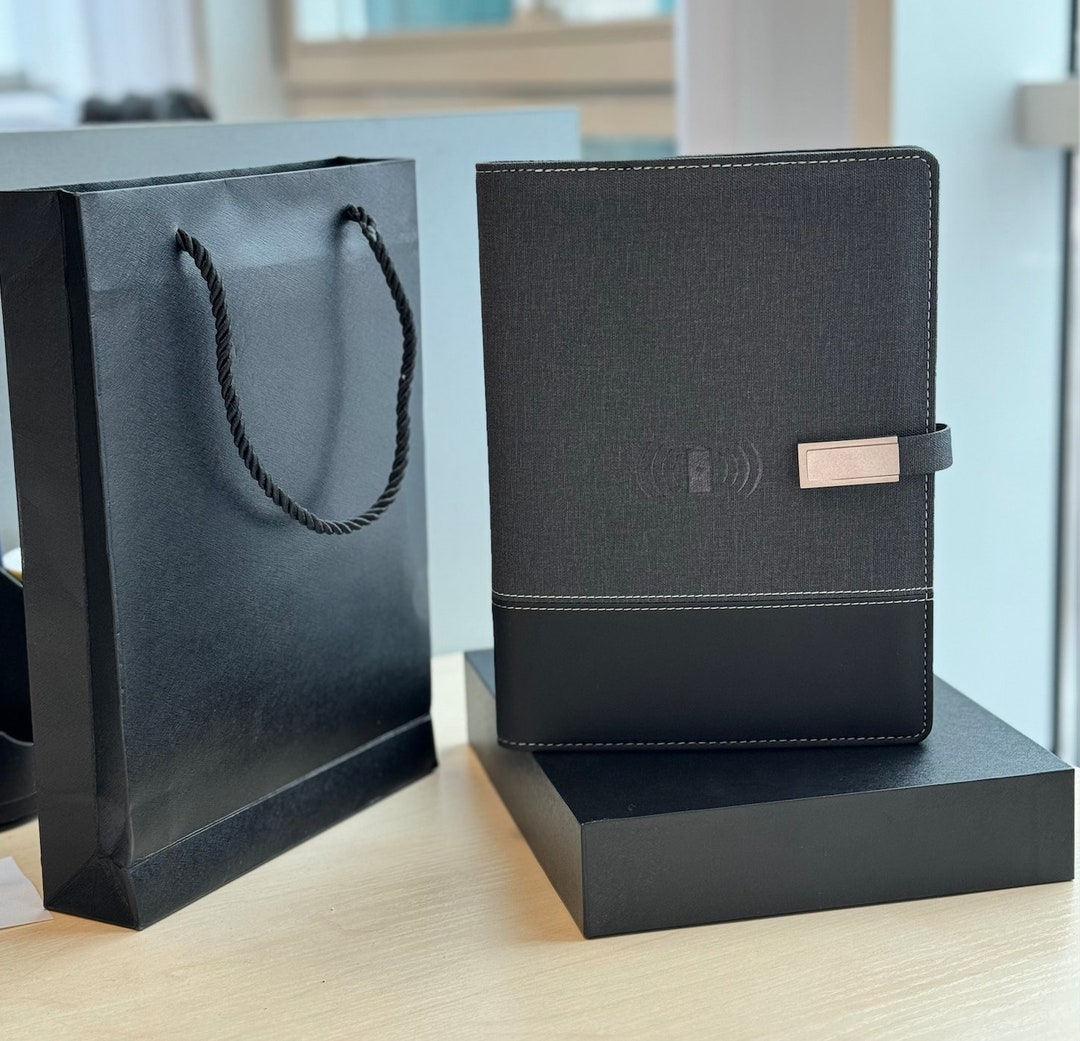 Wireless Charger Notebook A5, Company Logo Gifts, Branded Notebook With ...