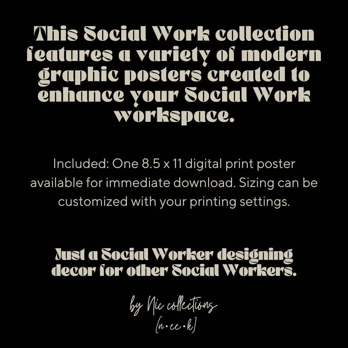 Social Work Wall Poster, Social Work Wall Art, Social Work Decor ...