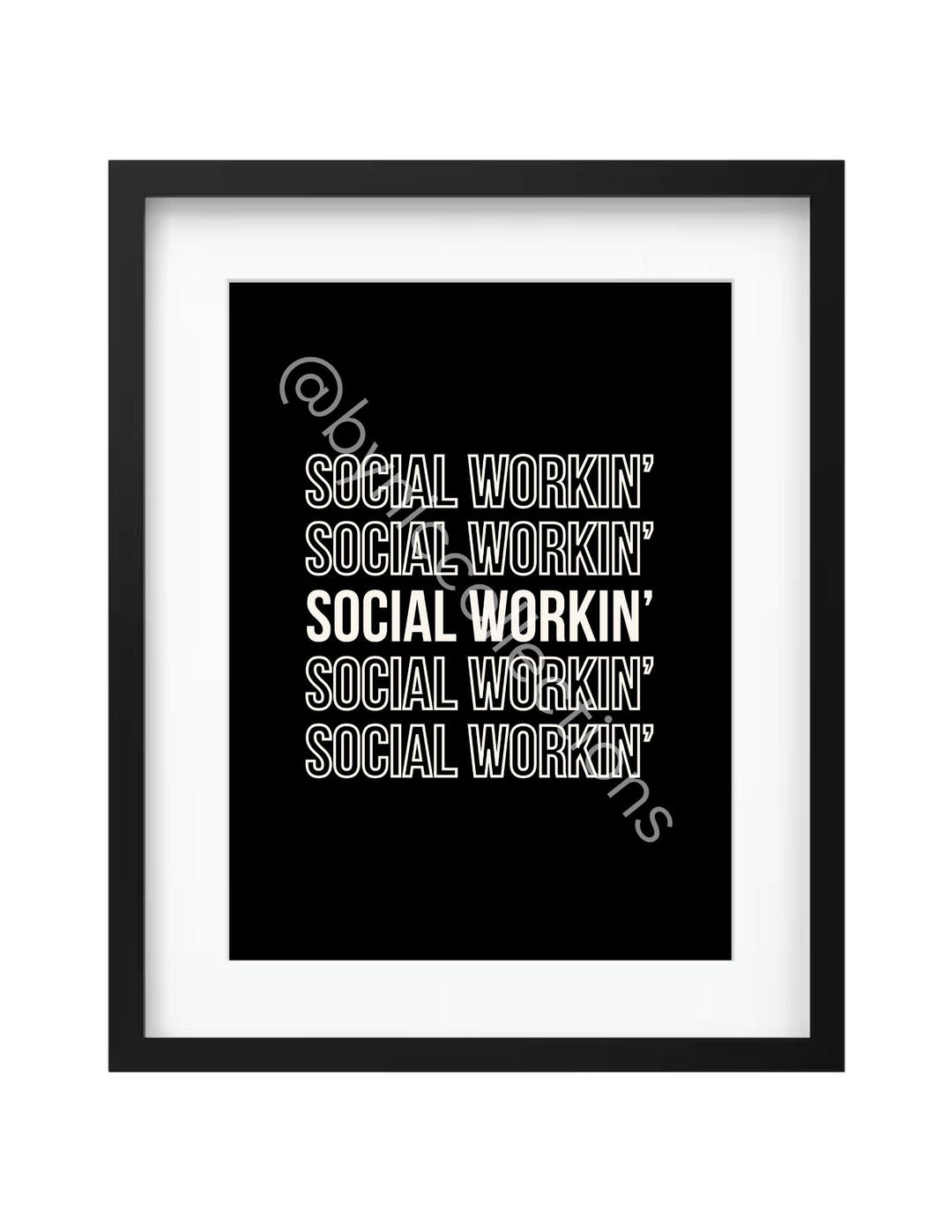 Social Work Wall Poster, Social Work Wall Art, Social Work Decor ...