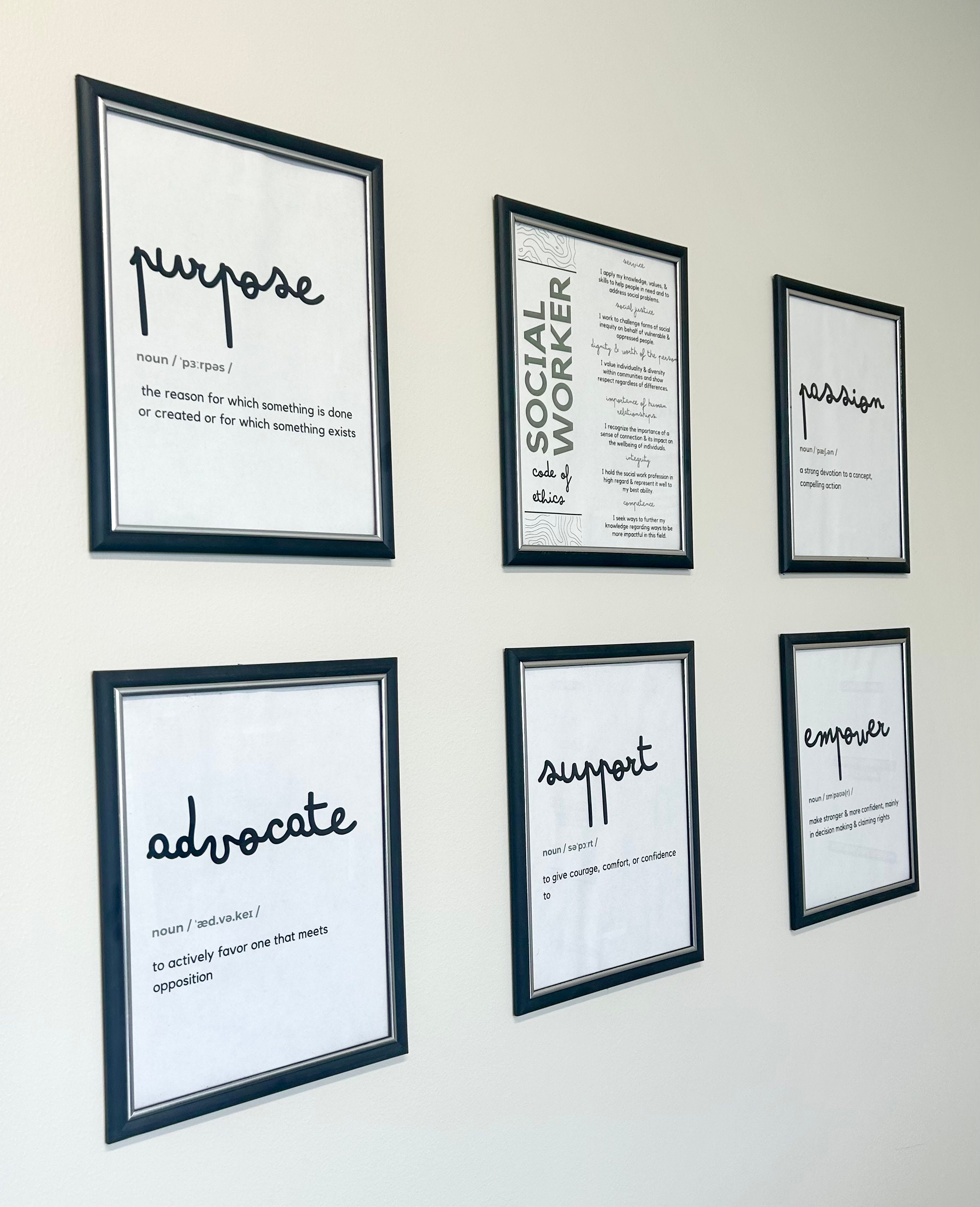 Social Work Wall Art, Social Work Wall Collage, Social Work Code of ...