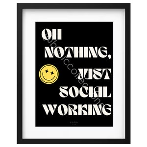 Social Work Wall Poster, Social Work Wall Art, Social Work Decor ...