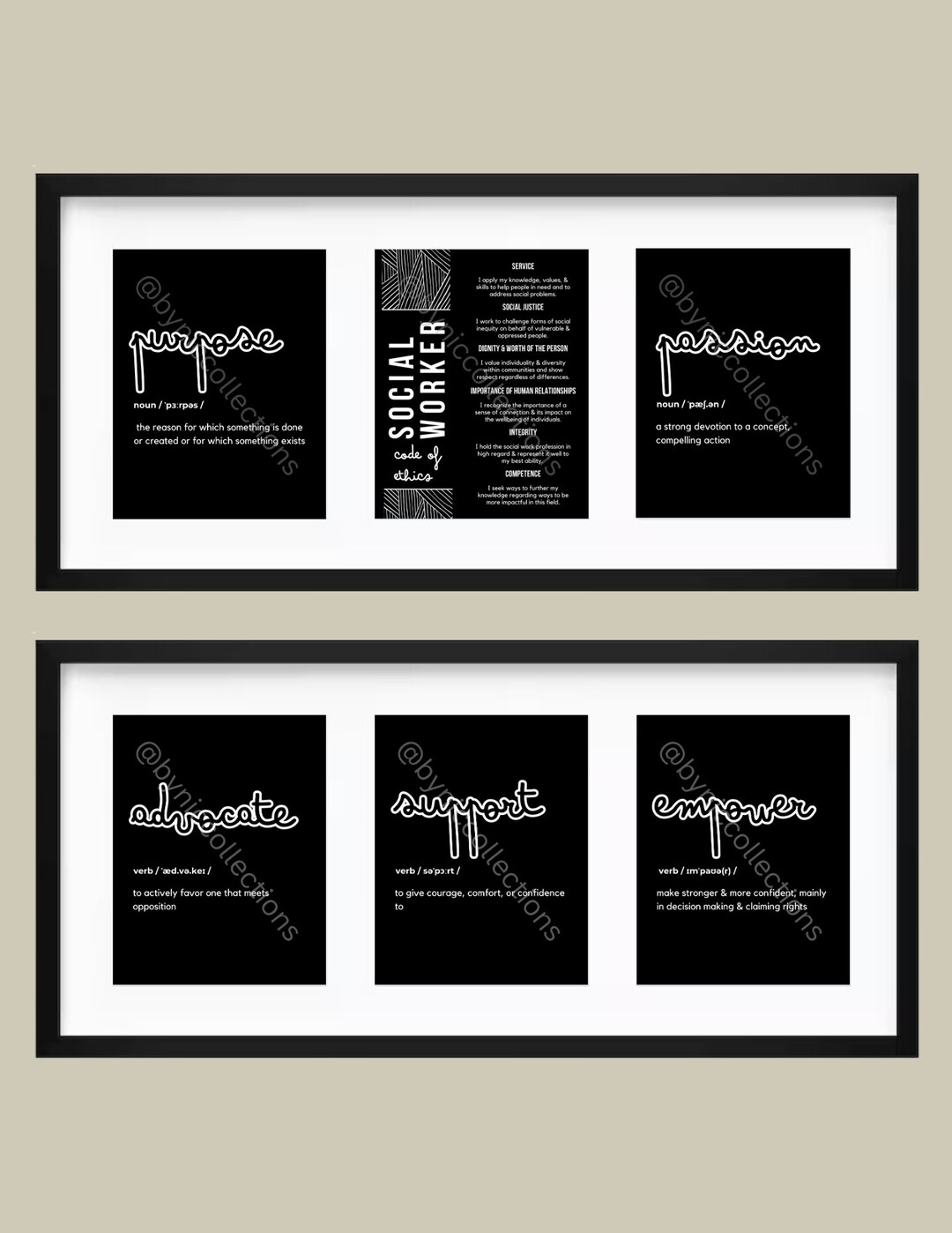Social Work Wall Art, Social Work Wall Collage, Social Work Code of ...