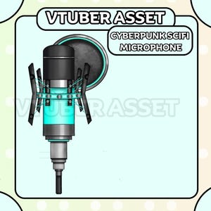3 Vtuber Cyberpunk Microphones Asset | Cyber Punk Microphone |live2d ...