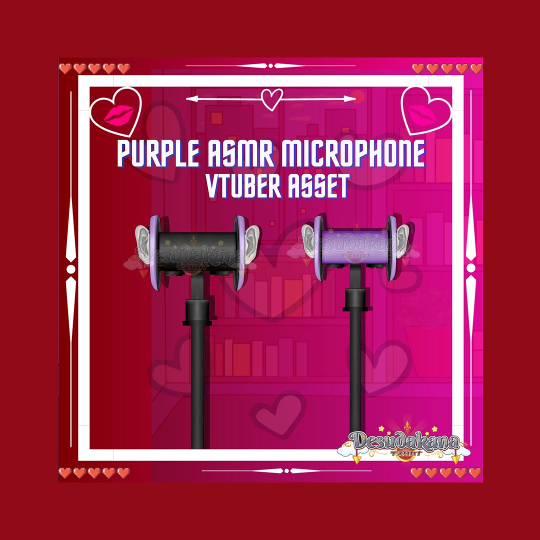 Vtuber Purple ASMR Microphones Asset 1 Full Purple 1 Half Purple Half ...