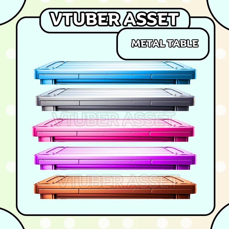Silver Metal Scifi Table Desk Vtuber Asset | Sci-fi, Cyber Punk, Stream ...