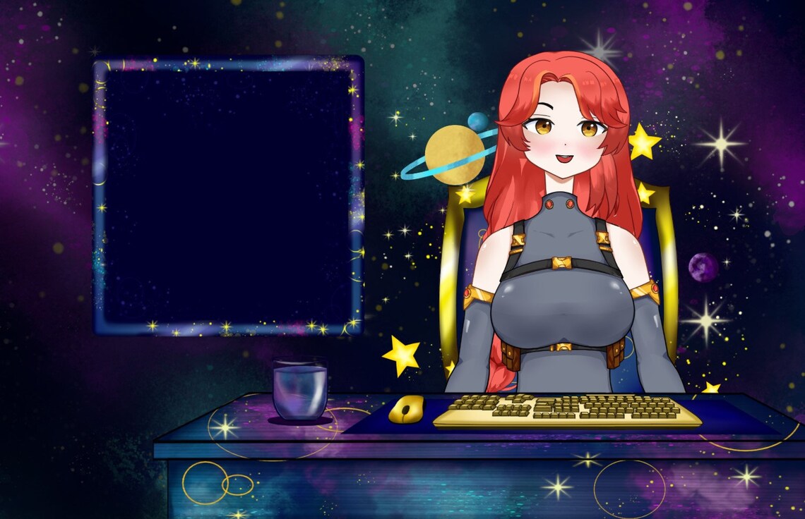 Vtuber Galaxy Cosmic Table Desk Asset Package 2 Tables 1 - Etsy Australia