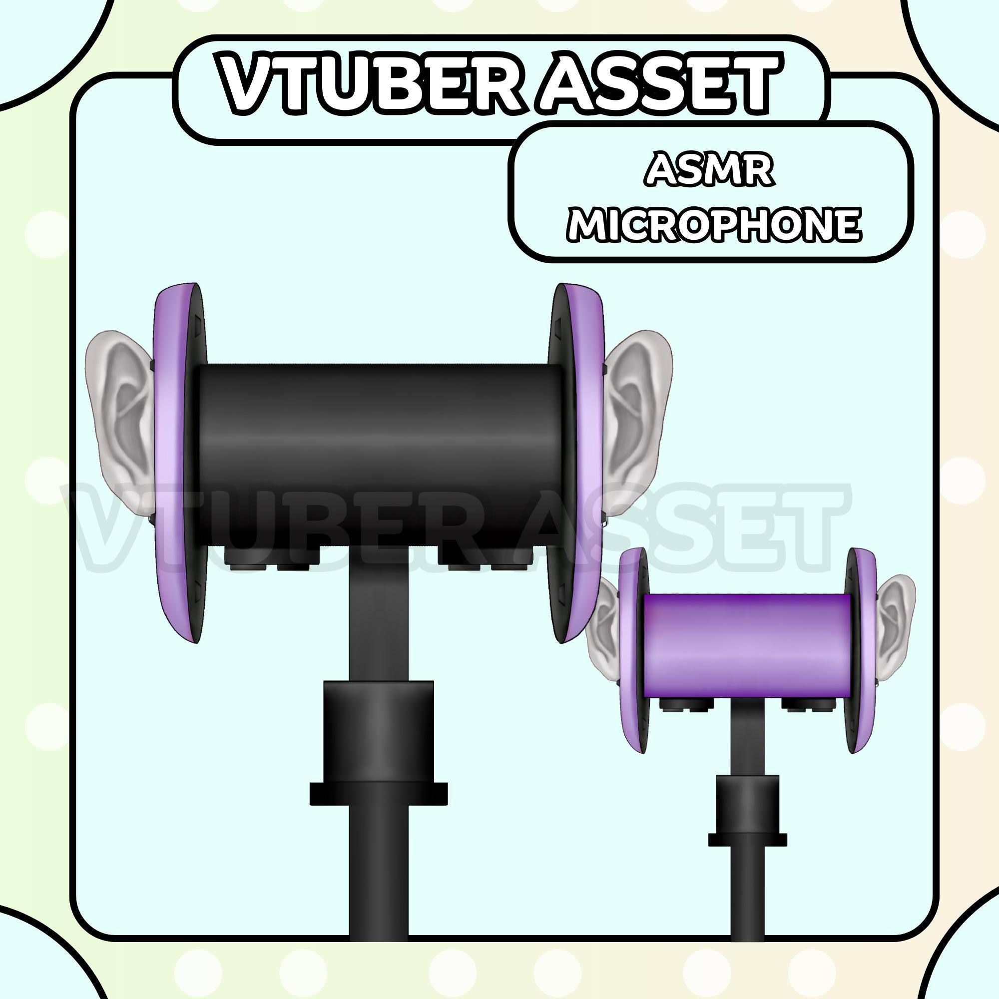Vtuber Purple ASMR Microphones Asset | 1 Full Purple | 1 Half Purple ...
