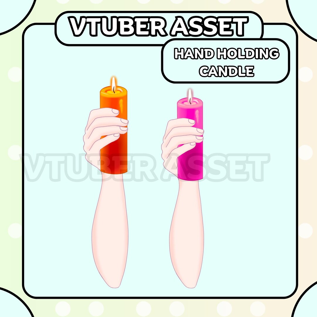 Vtuber Asset Hand Holding Candle Live2d, Props, Accessory, Twitch ...