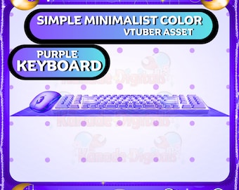 Vtuber Asset Keyboard Simple Minimalist Color Blue Keyboard, Mouse, Pad ...
