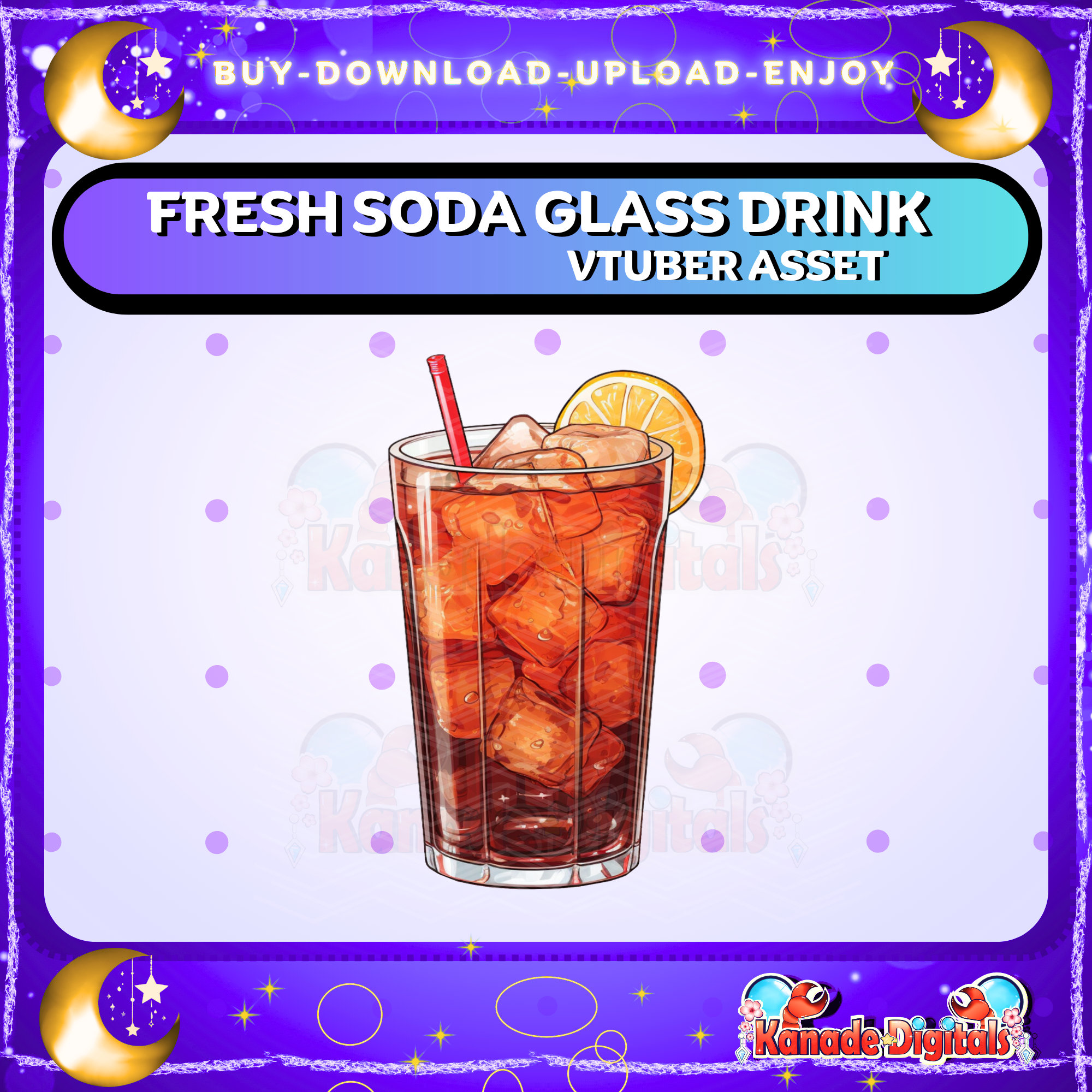 Fresh Soda Glass and Soda Can Drink Vtuber Asset Soda Pop Bubbly Live2d ...