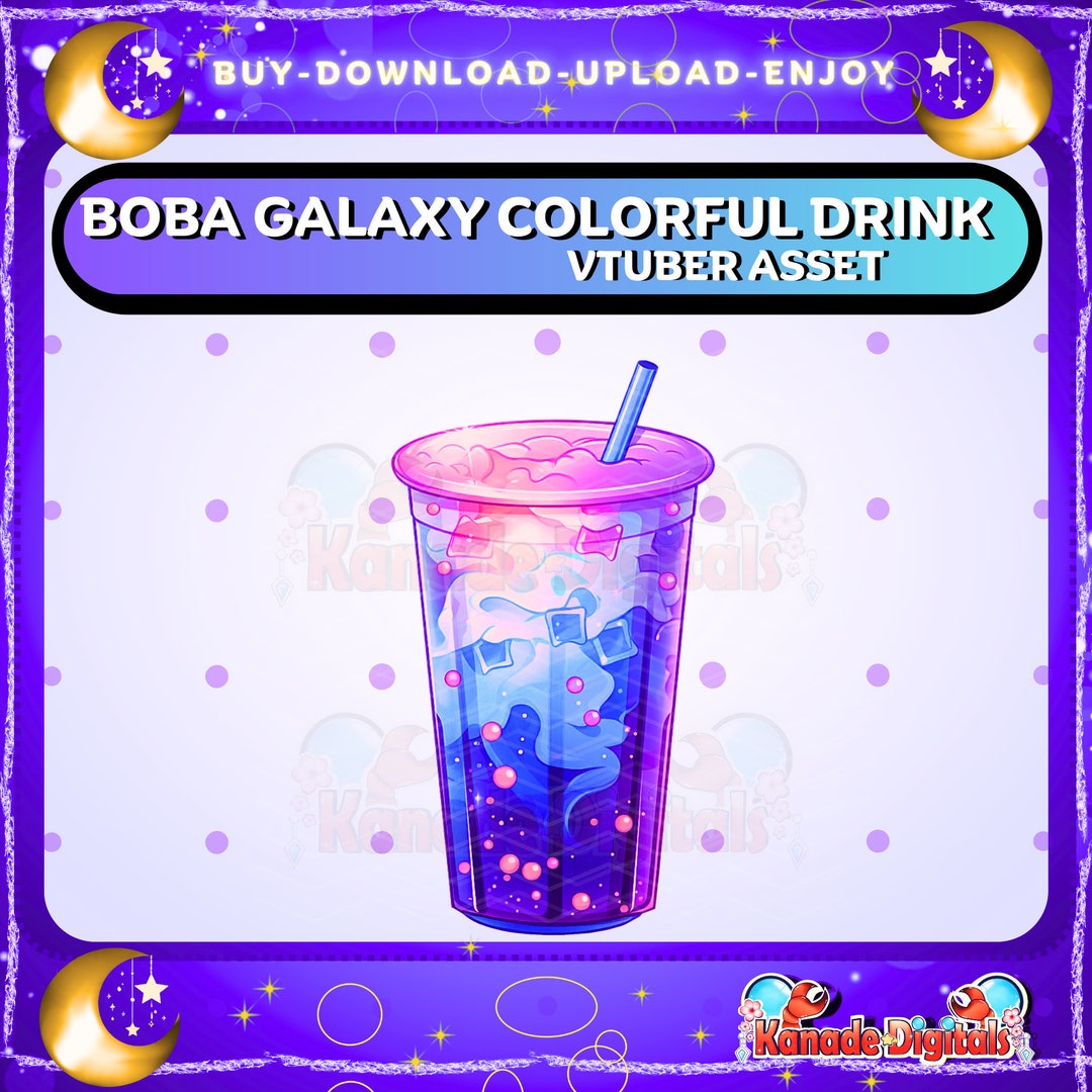Boba Galaxy Colorful Drink Vtuber Asset | Live2d, Props, Accessory ...