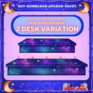 Vtuber Galaxy Cosmic Table Desk Asset Package |2 Tables, 1 Free ...