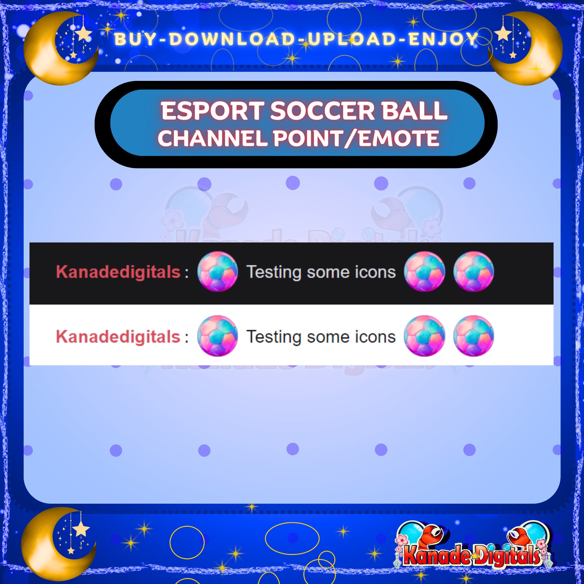 Soccer Ball Channel Point / Emote twitch Stream Emote stream - Etsy