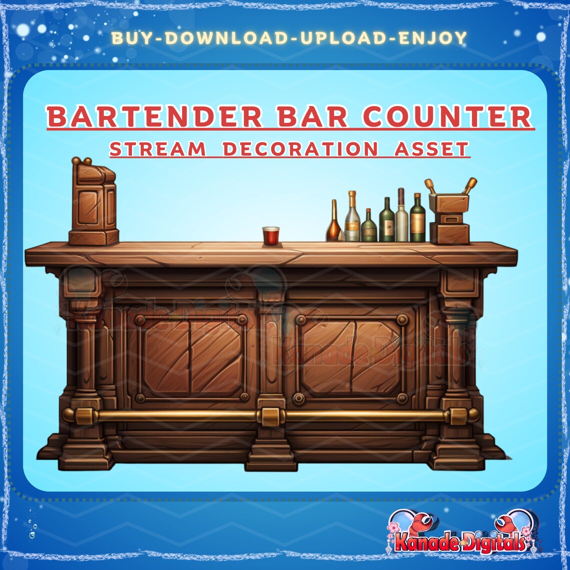 Bartender Bar Counter Table Vtuber Asset Cocktail, Mixer, Recipes ...