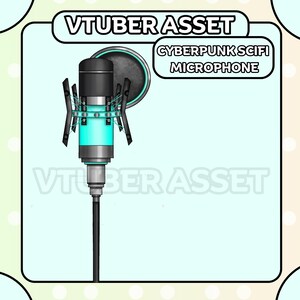 3 Vtuber Cyberpunk Microphones Asset | Cyber Punk Microphone |live2d ...