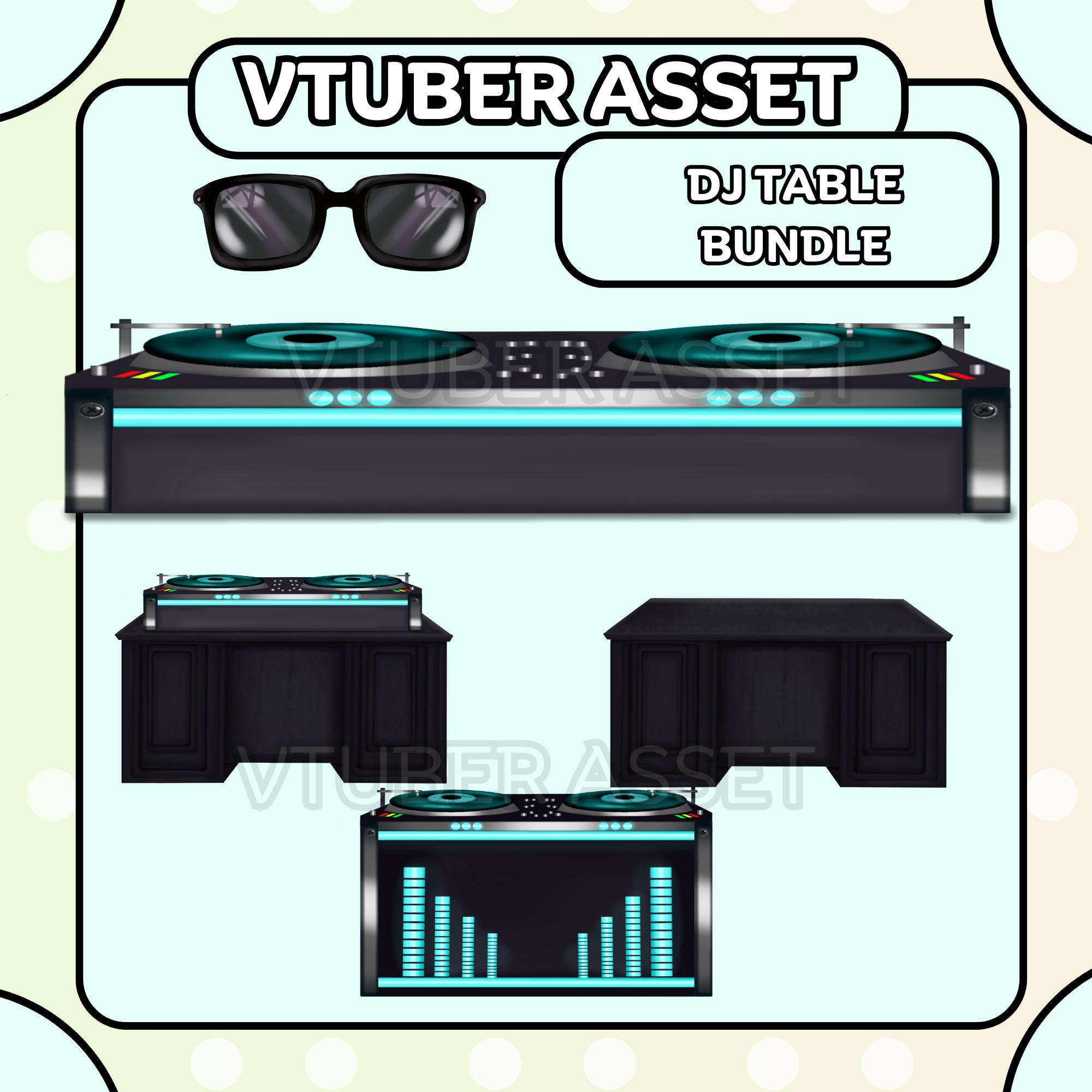Vtuber Table Asset DJ Tables Bundle | Stream Decoration |live2d, Props ...
