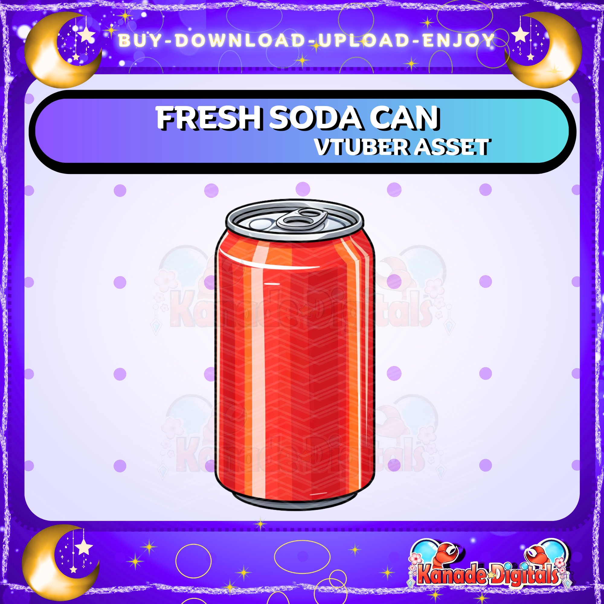Fresh Soda Glass and Soda Can Drink Vtuber Asset Soda Pop Bubbly Live2d ...