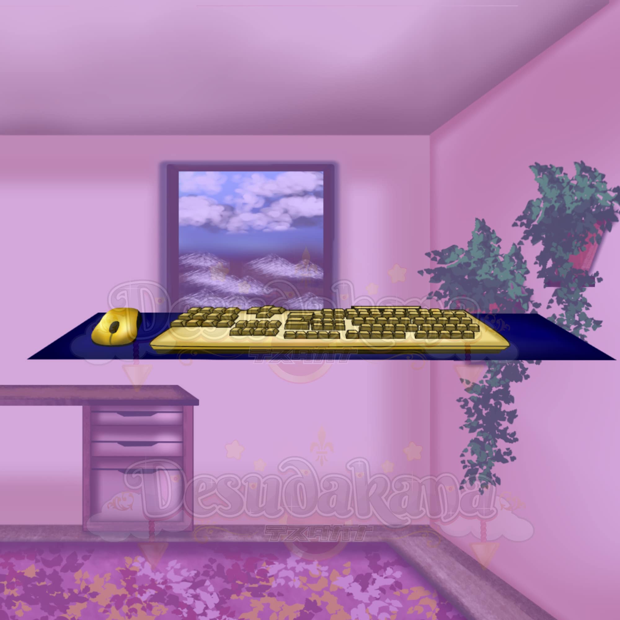 Vtuber Galaxy Cosmic Table Desk Asset Package 2 Tables 1 - Etsy