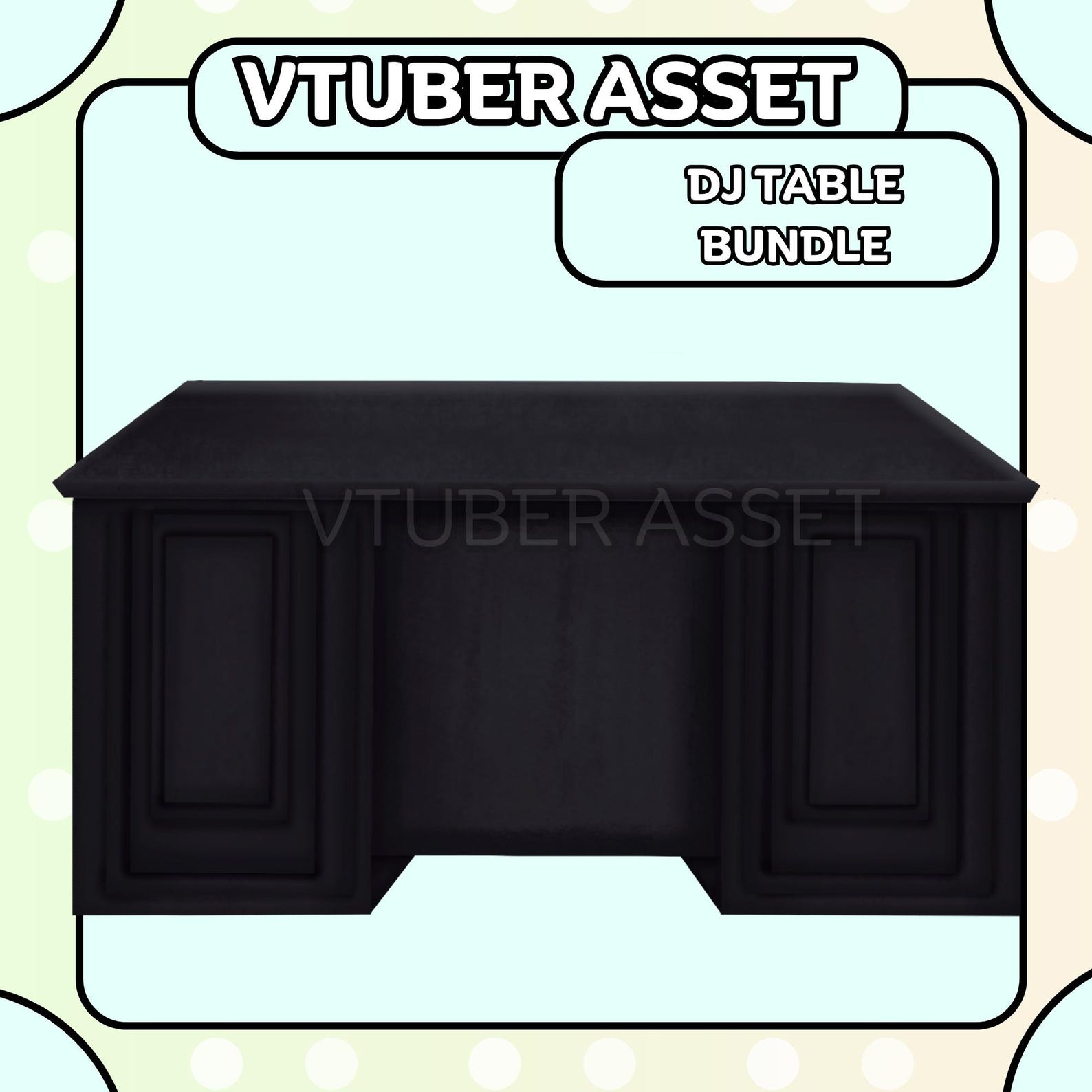 Vtuber Table Asset DJ Tables Bundle | Stream Decoration |live2d, Props ...