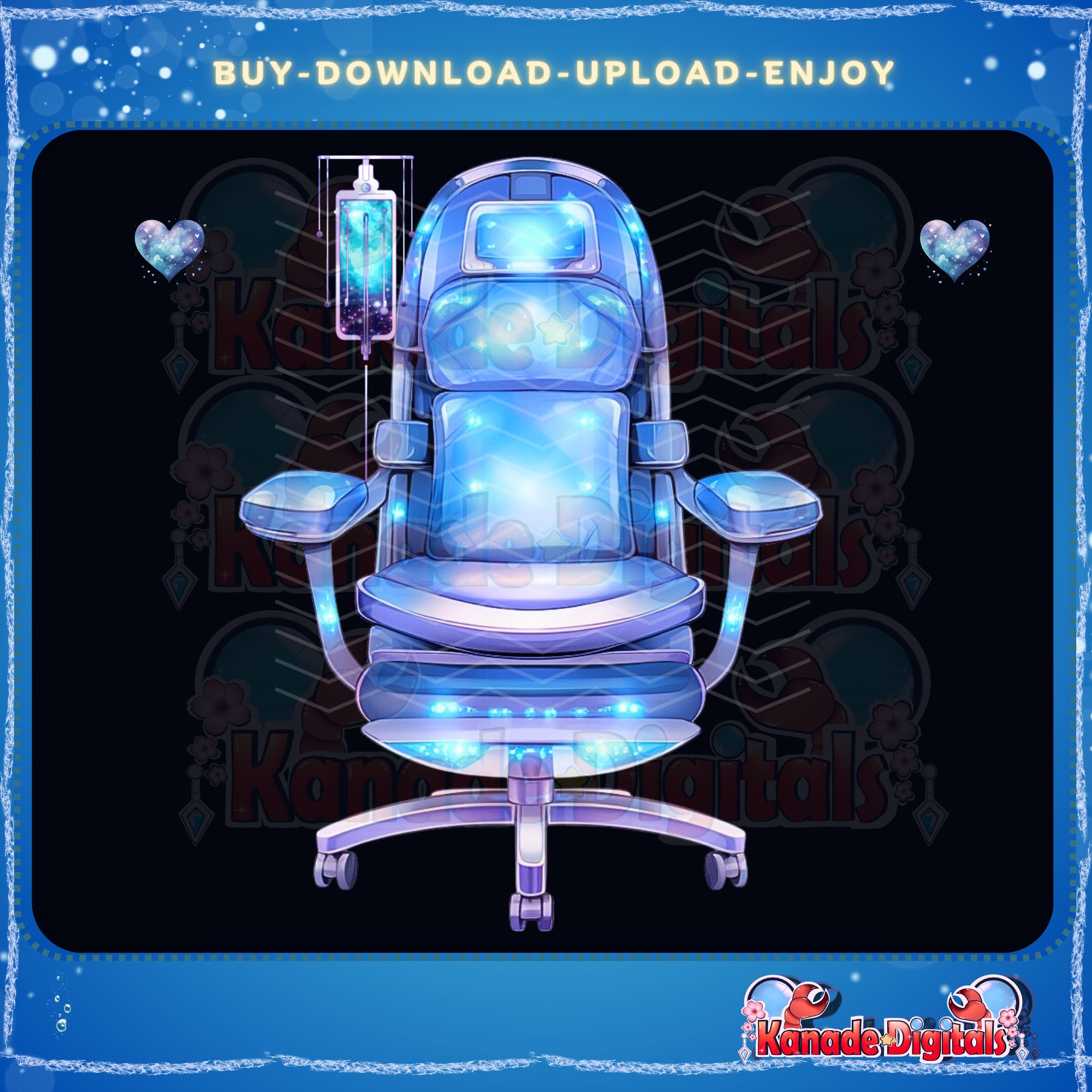IV Cosmos Celestial Gaming Chair Vtuber Asset | Hospital Bed | Live2d ...