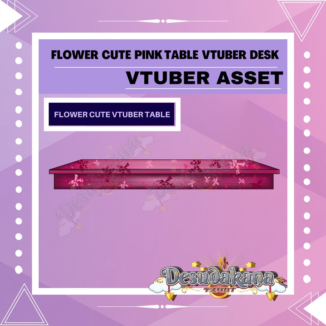 Vtuber Cute Flowers Table Desk Asset Cute Flowers Table, Desklive2d ...