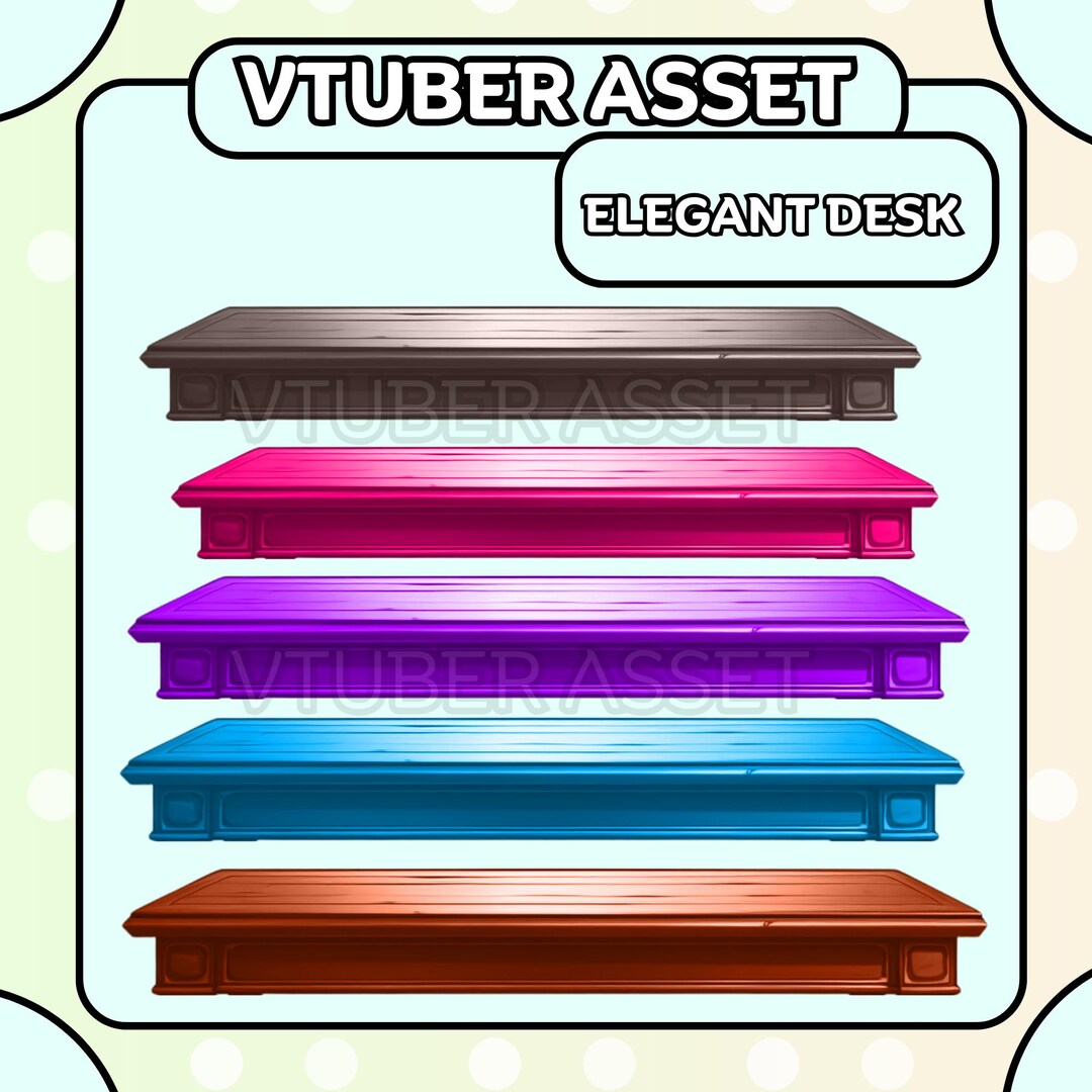 Table Desk Vtuber Asset | Stream Decoration Table, Desk |live2d, Props ...