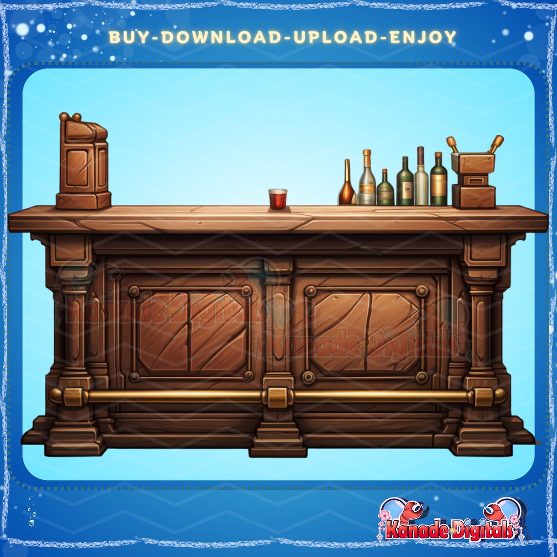 Bartender Bar Counter Table Vtuber Asset Cocktail, Mixer, Recipes ...