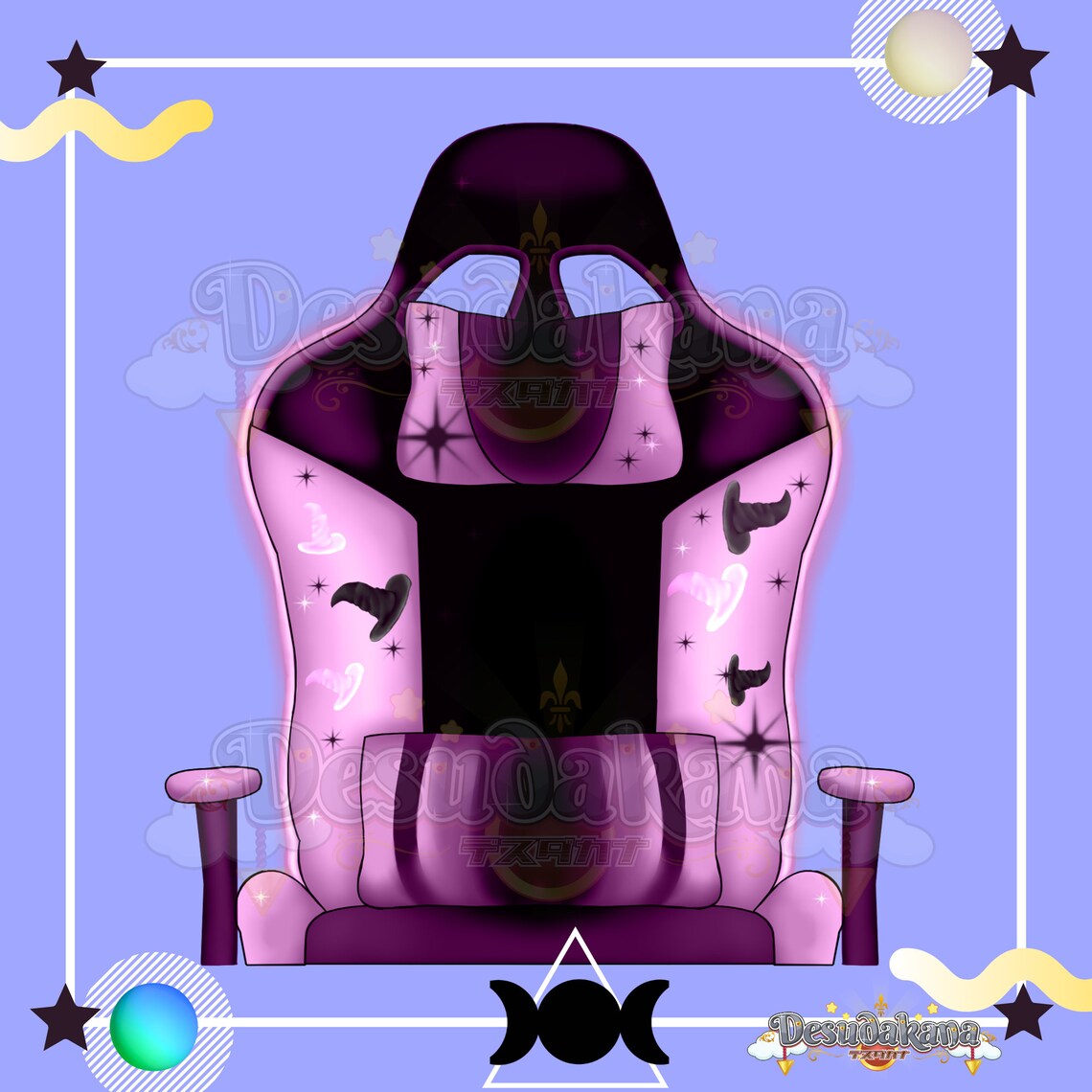 Witch Vtuber Chair Asset | Witch Magical Purple Gaming Chair |live2d ...