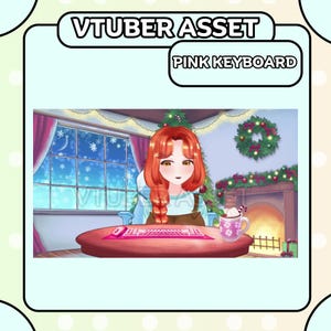Vtuber Asset Keyboard Simple Minimalist Color | Pink | Keyboard, Mouse ...